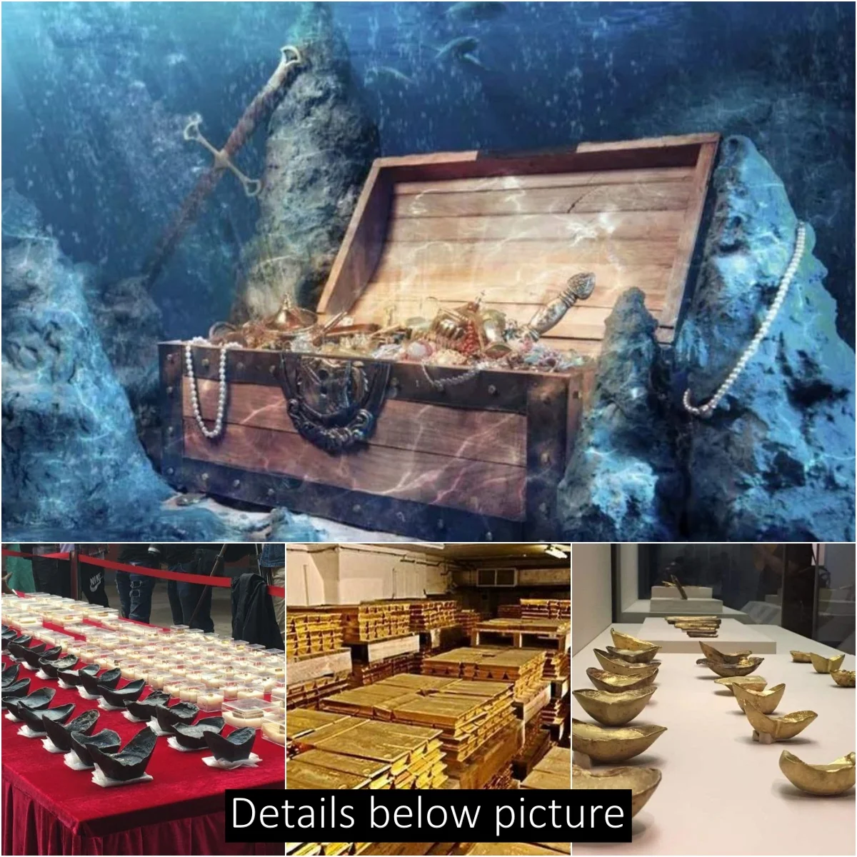 Hundreds of silver ingots were exposed on the riverbank, revealing a ...