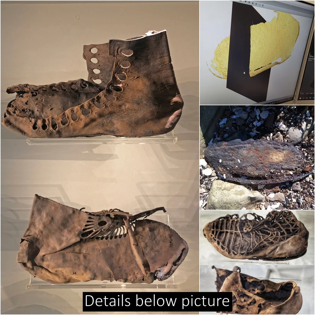 The rare 15cm Bronze Age leather shoe is said to be the world’s oldest ...
